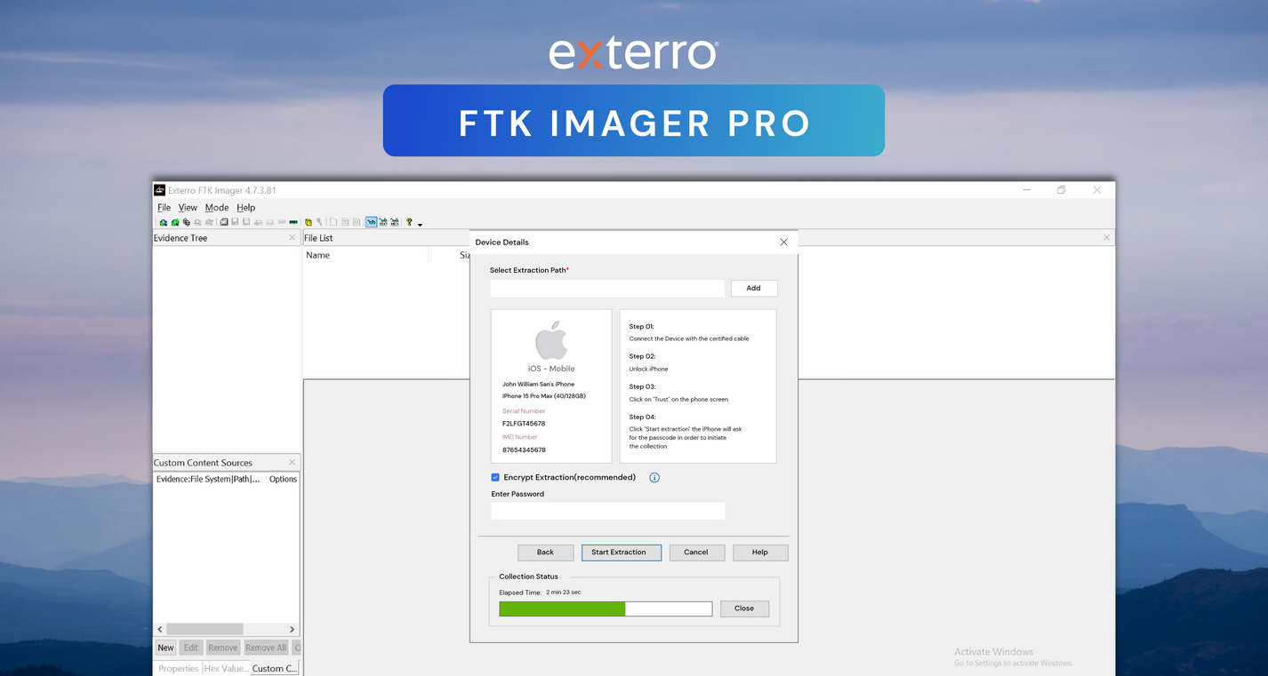 FTK Imager Pro | Encryption Detection & iOS Collections – Exterro